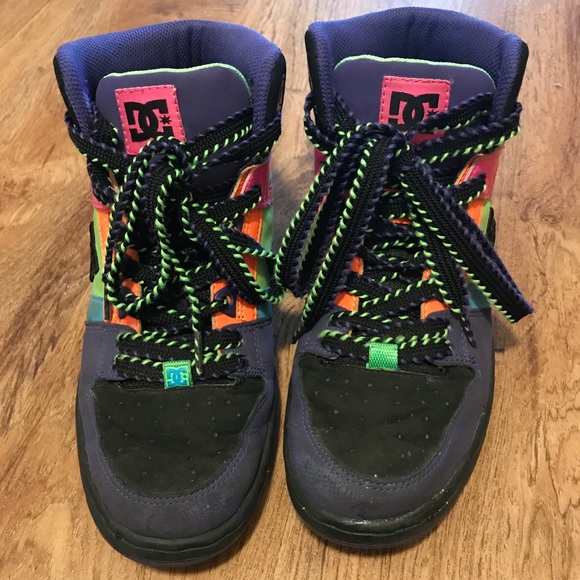 DC | Shoes | Neon Rainbow Dc Sneakers | Poshmark